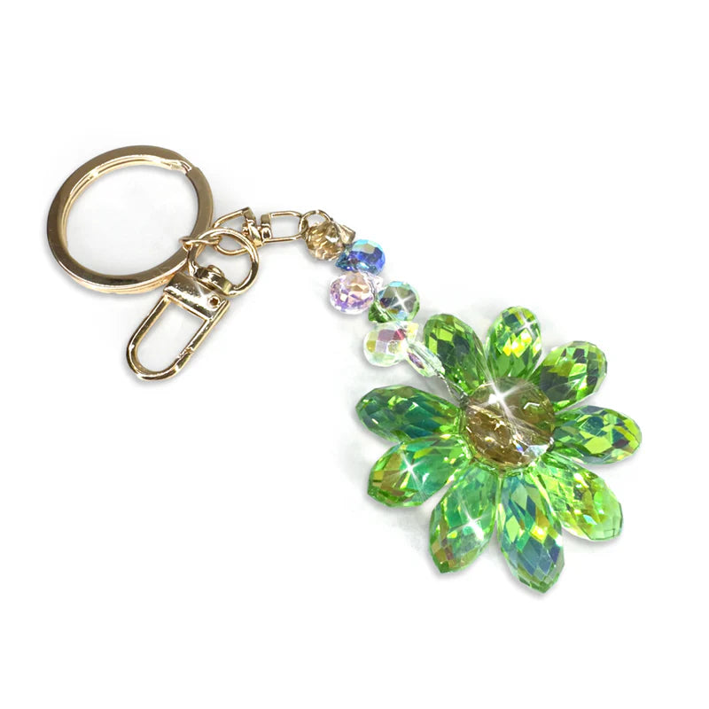 FLOWER POWER COLLECTION CRYSTAL DAISY KEYCHAIN / CHARM | GREEN by Jacq ...